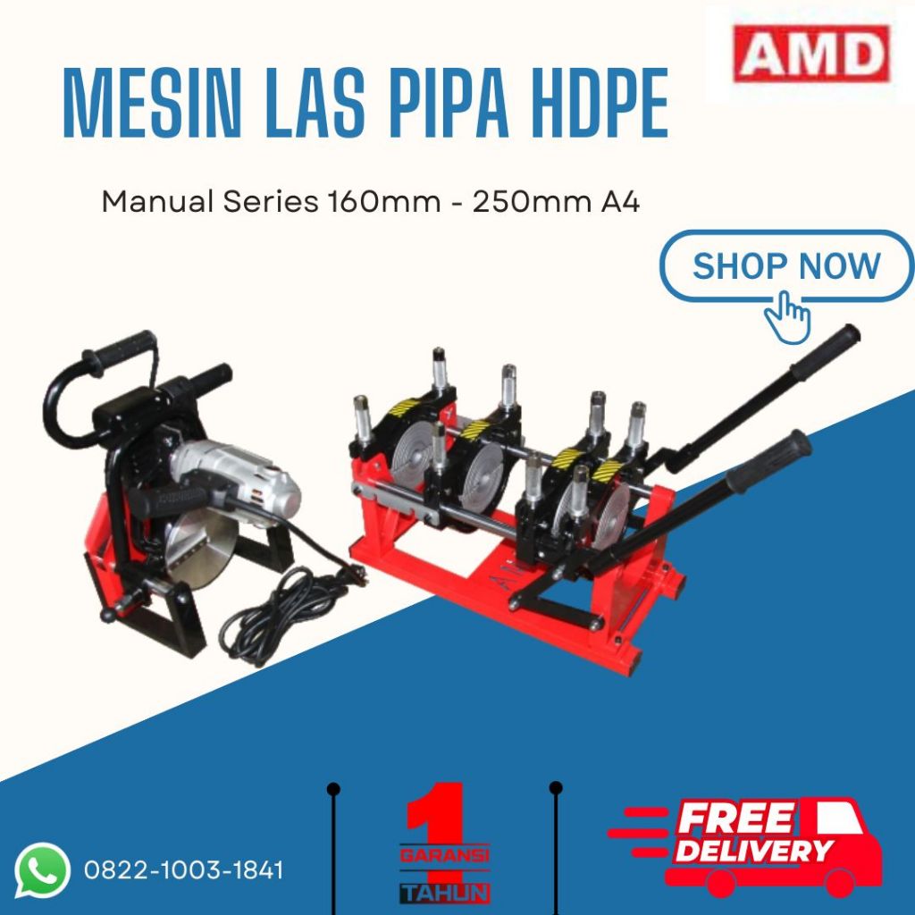 Jual Mesin Las Pipa Hdpe 4 Clamp SHDS 200mm Manual Butt Fusion | Shopee ...