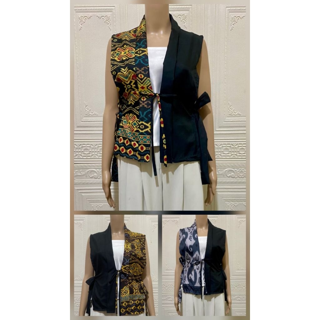 Jual Vest / Rompi Batik 2 warna / vest batik mix warna / vest batik ...
