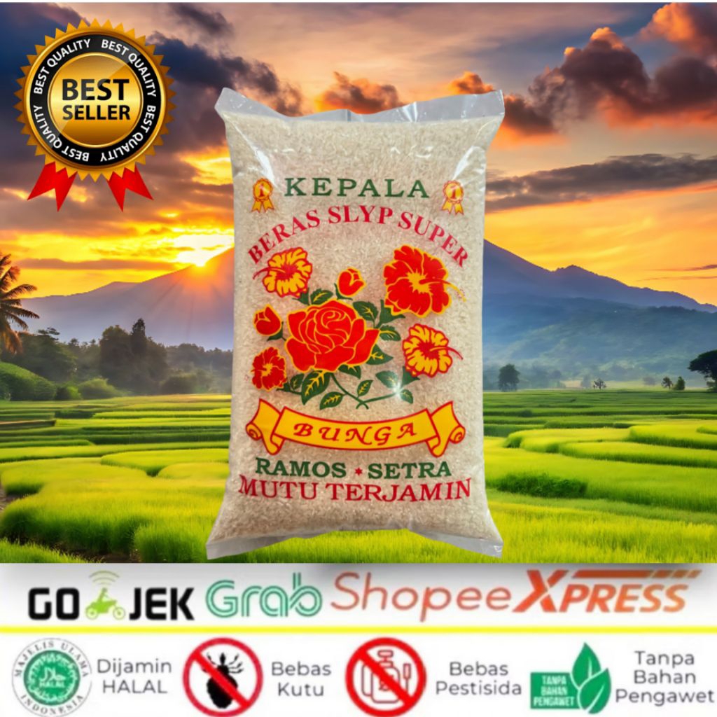 Jual Beras Cap Bunga Ramos Setra 5 Kg 10 Kg 15 Kg 20 Kg 25 Kg | Shopee ...