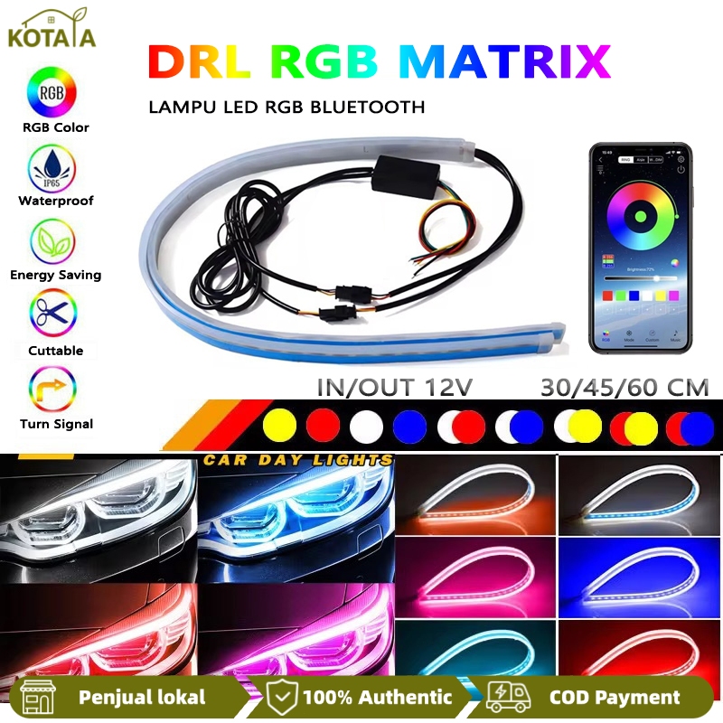Jual 30/45/60CM 2PC Lampu LED DRL Alis ORIGINAL DRL RGB MATRIX ...