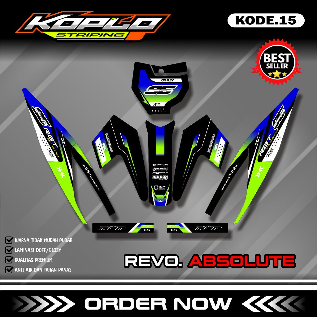 Jual Decal Sticker Motor RBT/GTX REVO ABSOLUTE - Stiker Variasi Bebek ...