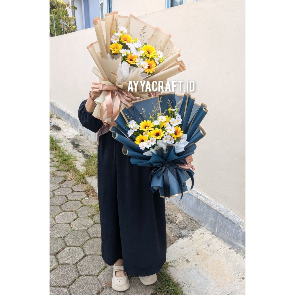 Jual NEW PRODUK! AYYACRAFT.ID // DAISY MIX READY BUKET SUNFLOWER BUKET ...