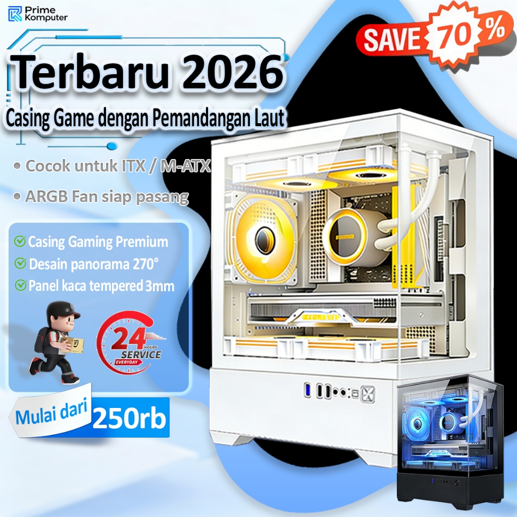 Jual Prime Casing PC Gaming mini itx Case Pc Komputer micro m Atx Cube ...