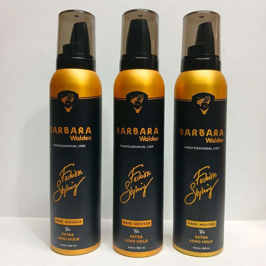 Jual Barbara Foam 180ml HITAM (Extra Strong/Long Hold) Original ...