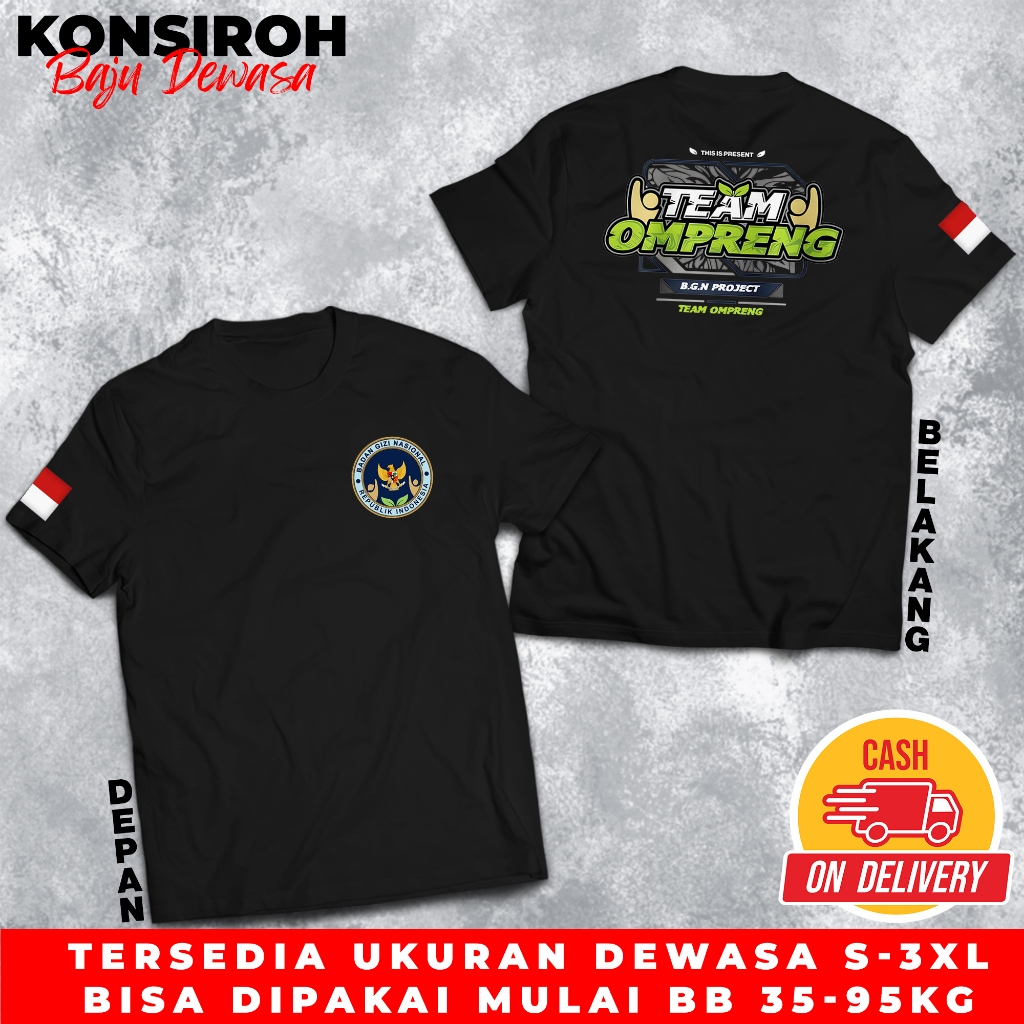Jual Baju Distro Dewasa Lengan Pendek MBG Team Ompreng Baju SPPG Tim ...