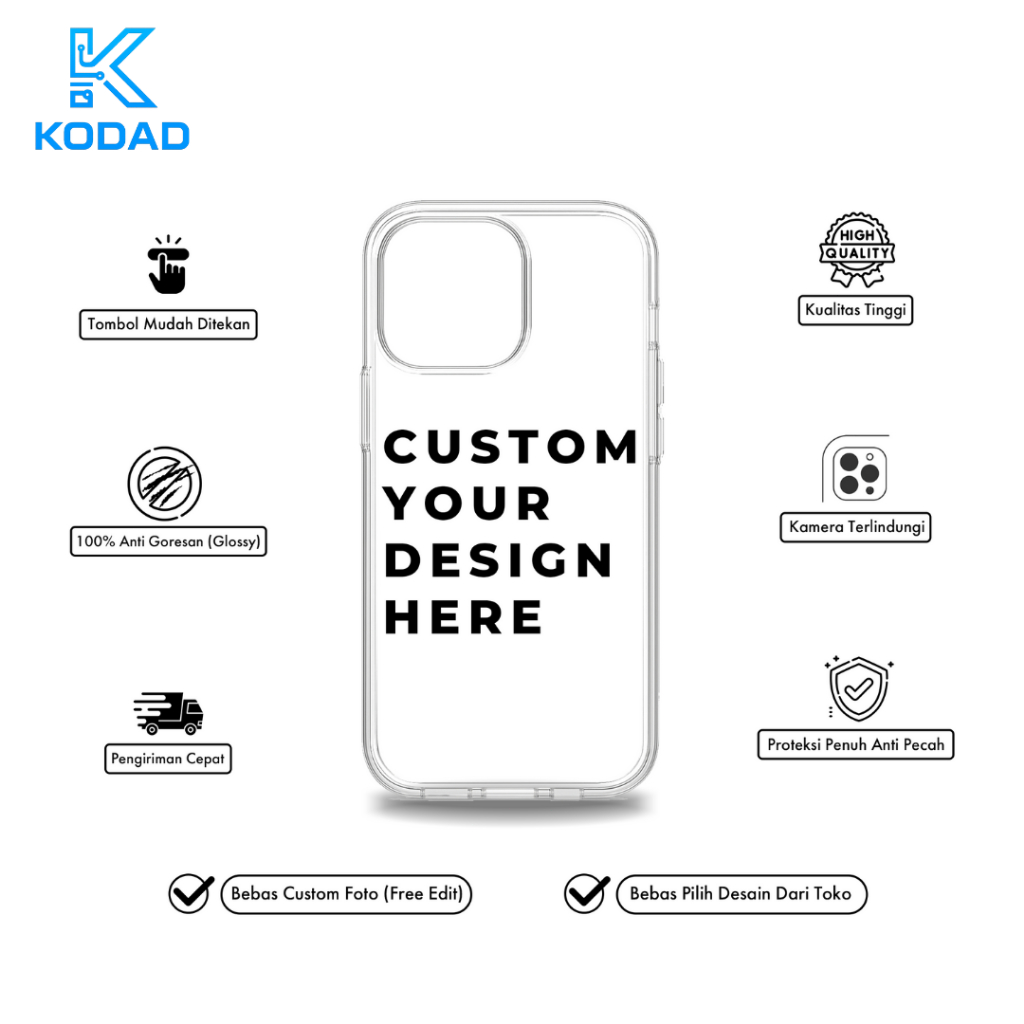Jual KODAD Case Custom dengan desain Anda sendiri untuk semua jenis ...