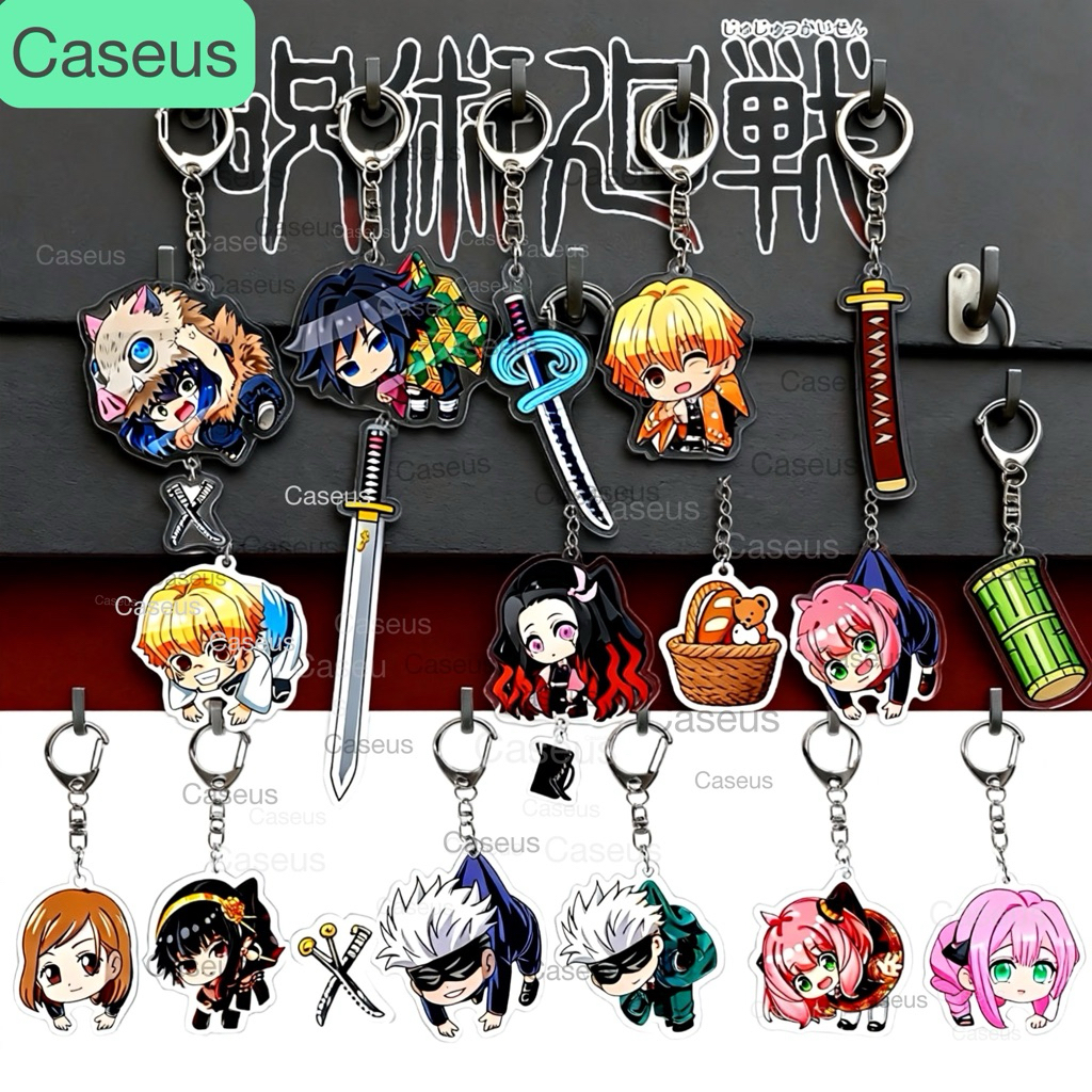 Jual Caseus Gantungan Kunci Anime Demon Slayer Jujutsu Kaisen Spy x ...