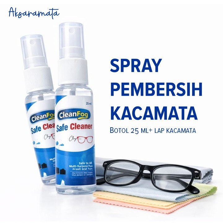 Jual Pembersih Kacamata + Gratis Lap Microfiber | Lens Cleaner 25ml ...