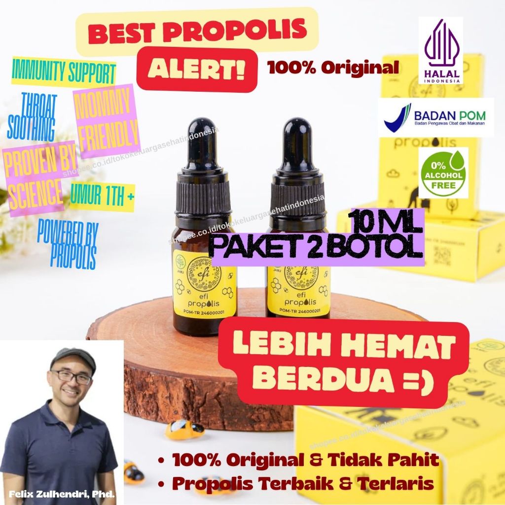 Jual PAKET HEMAT 2 - 10ML - Efi Propolis by Prof Felix, PhD / Kebun Efi ...