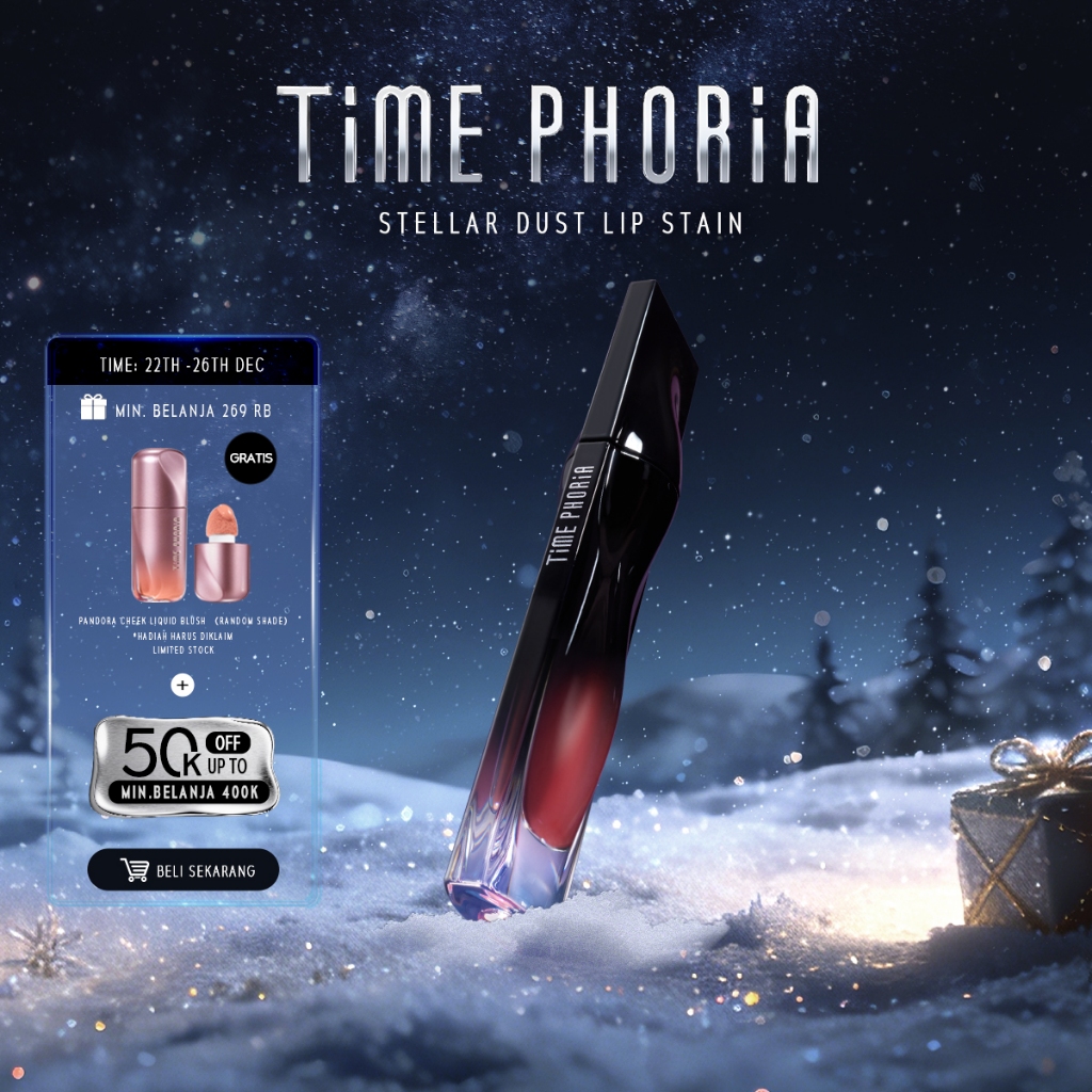 Jual TIME PHORIA - STELLAR DUST LIP STAIN 5ML Liptint Waterproof Tahan ...