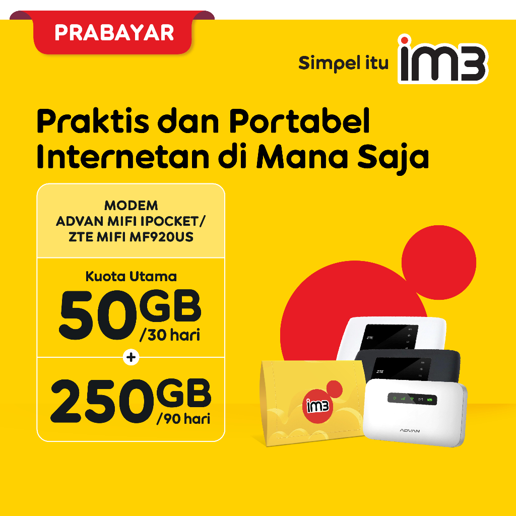 Jual Indosat MiFi: Mobile WiFi + SIM Card IM3 | Shopee Indonesia