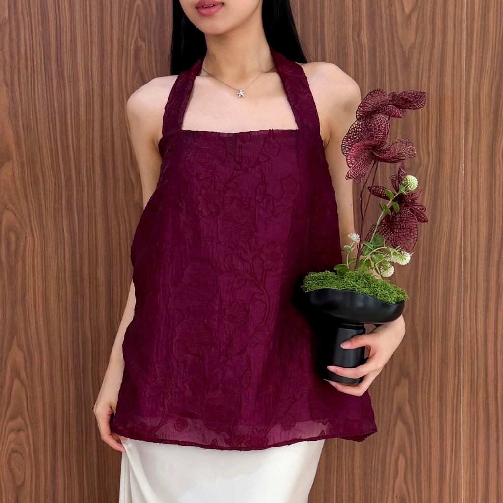 Jual Dear Daphne - Fei Top | Halter A-Line Top | Shopee Indonesia