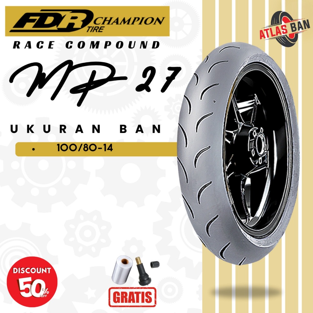 Jual Ban Motor Racing Compound FDR MP27 100/80 Ring 14 Tubeless ...