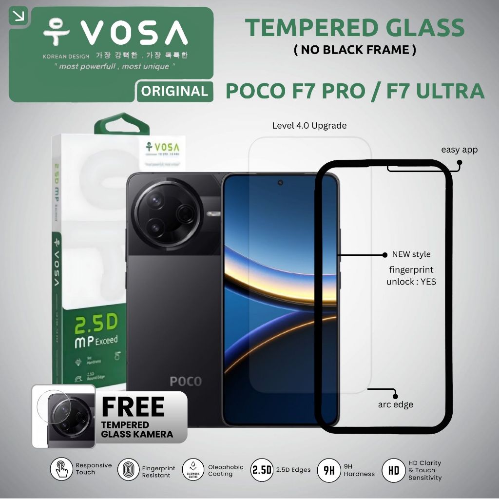 Jual POCO F7 PRO / POCO F7 ULTRA FULL CLEAR TEMPERED GLASS (TANPA LIST ...