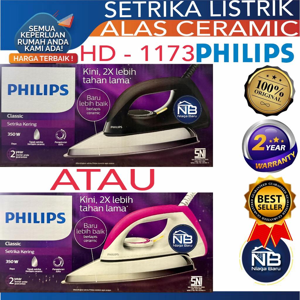 Jual Setrika Philips Hd 1173 Hitam | Shopee Indonesia