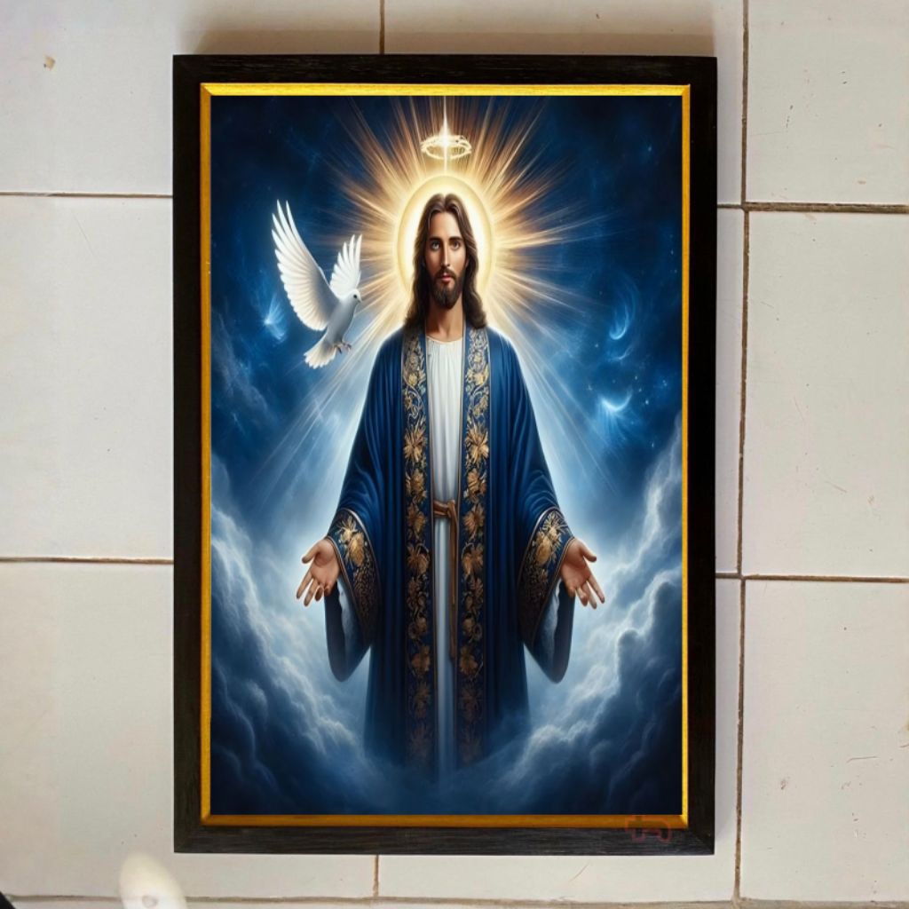 Jual hiasan dinding lukisan cetak plus bingkai ukuran 65x45cm gambar ...