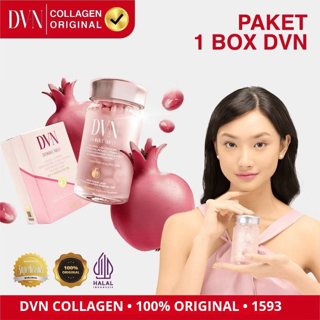 Jual DVN KOLAGEN 100% ORIGINAL TABLET KUNYAH DVN COLLAGEN | Shopee ...