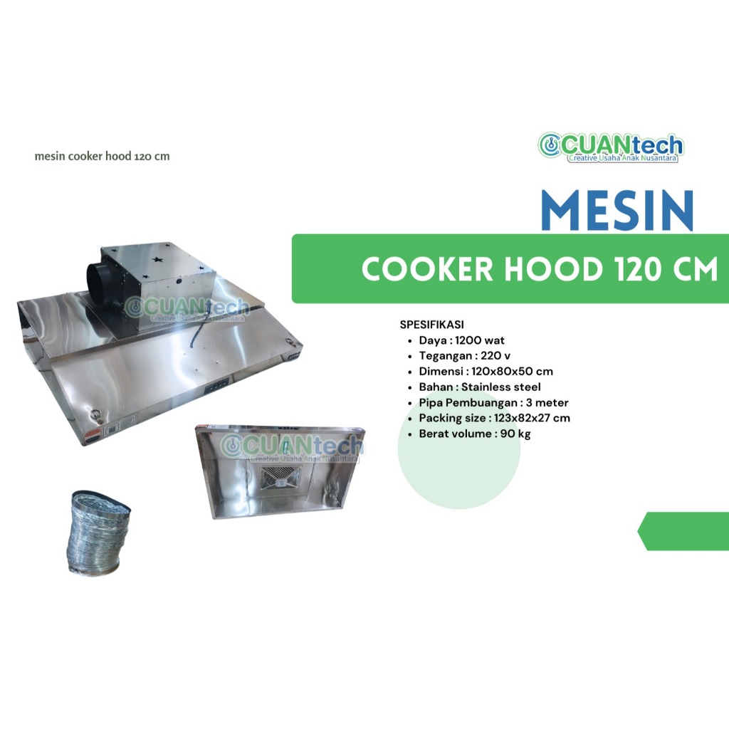 Jual Cooker Hood/Penghisab Asap Dapur Ukuran 120 cm CUANtech | Shopee ...