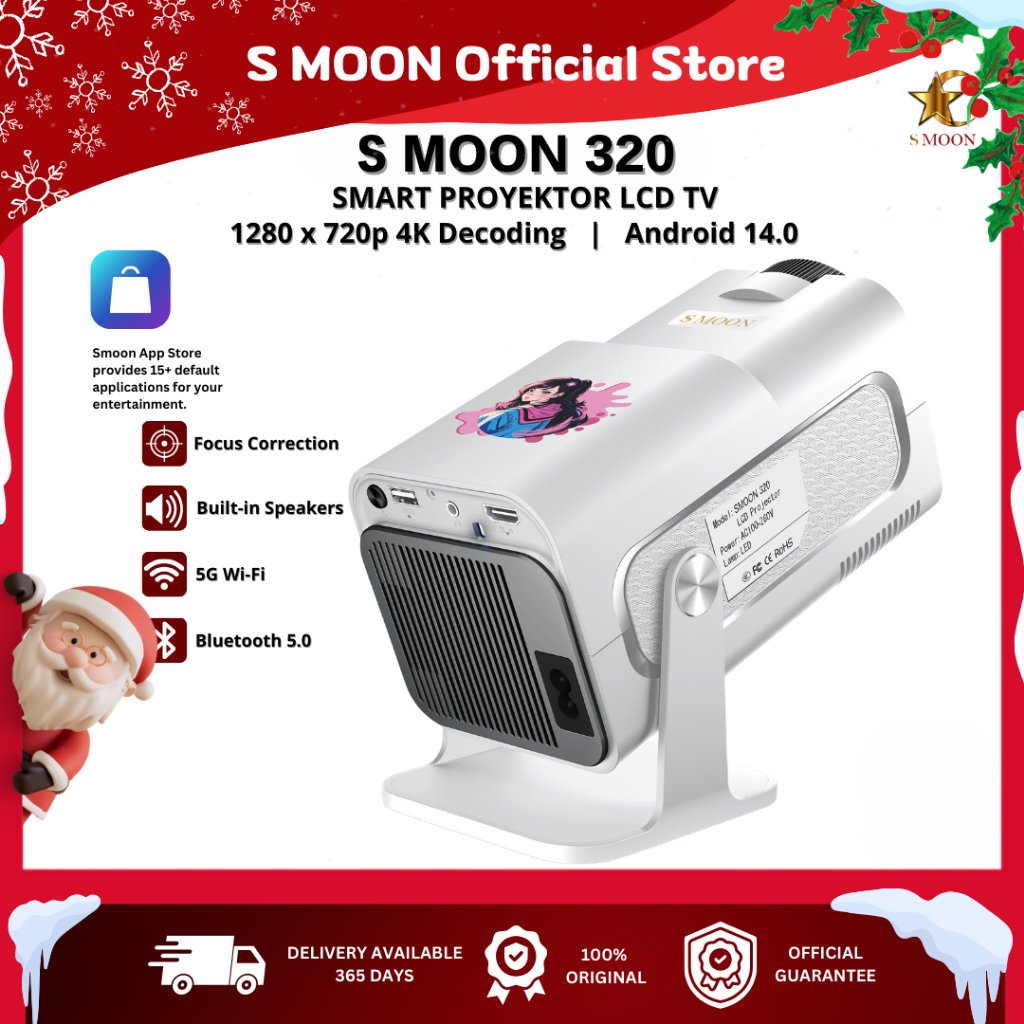 Jual Smoon 320 Smart Proyektor Lcd TV - Bluetooth - Hy 320 - Include ...