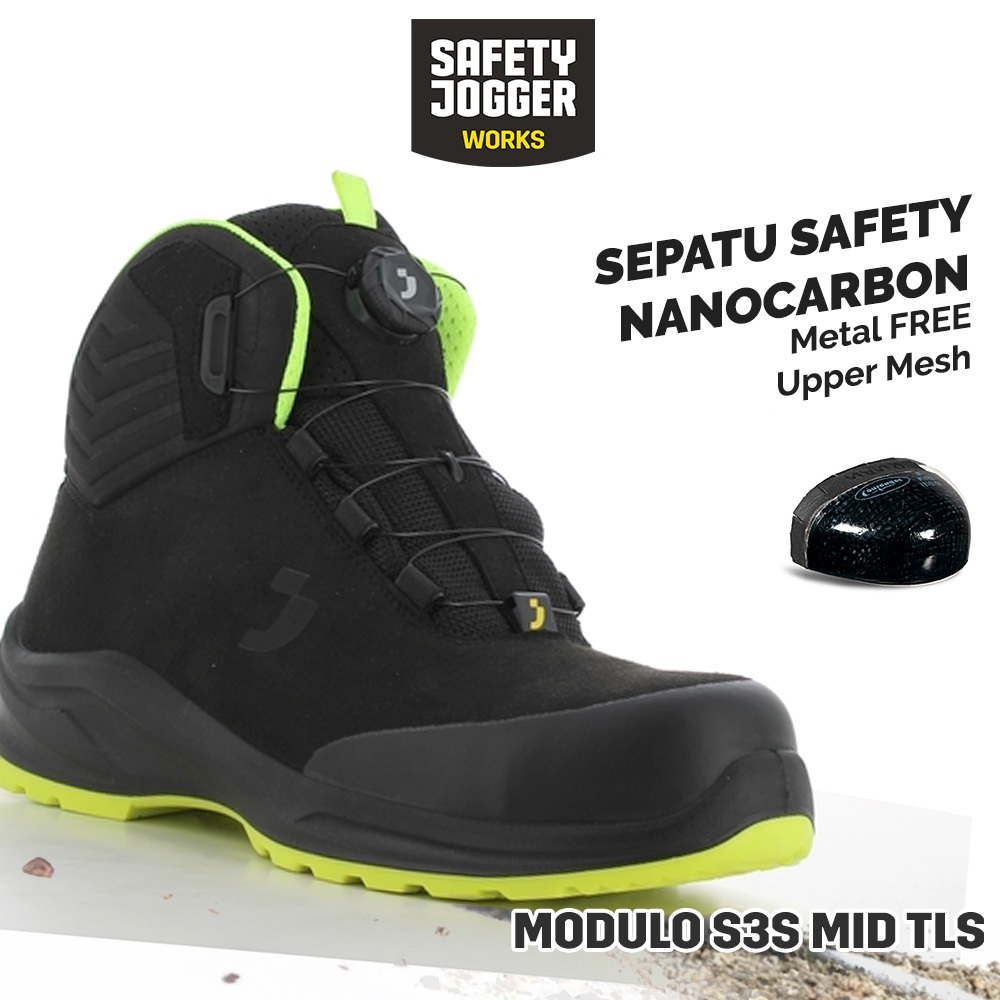 Jual Safety Jogger Works Modulo S3S Mid TLS Hitam Sepatu Kerja Sporty ...