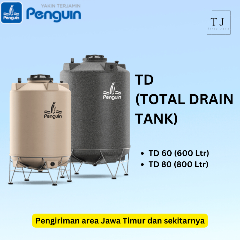 Jual Tandon AIR PENGUIN TD 60 80 TOTAL DRAIN Toren Air Tangki Air ...