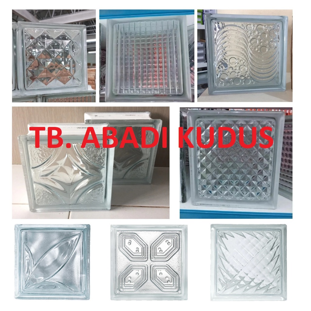 Jual GLASS BLOCK GlasBlok Dinding 20x20 Bermacam Motif Merk MULIA ...