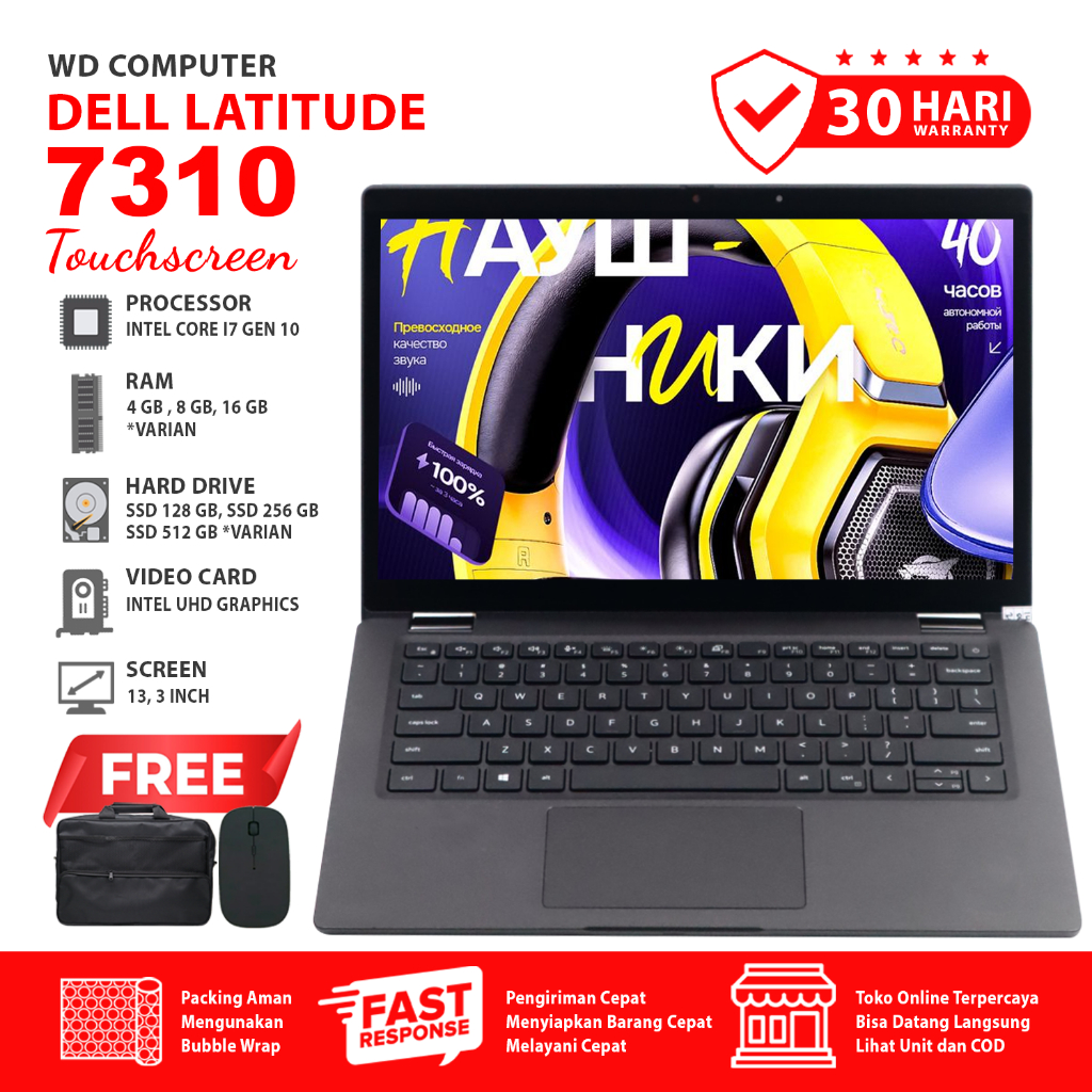 Jual Dell Latitude 7310 Touchscreen I Core I7 Gen 10 I Ram 16 Gb Ssd 2 ...