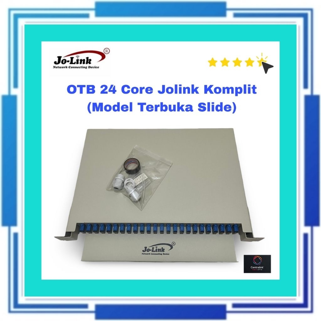 Jual OTB Fiber Optik 24 Core By Jolink KOMPLIT (Model Terbuka Sliding ...
