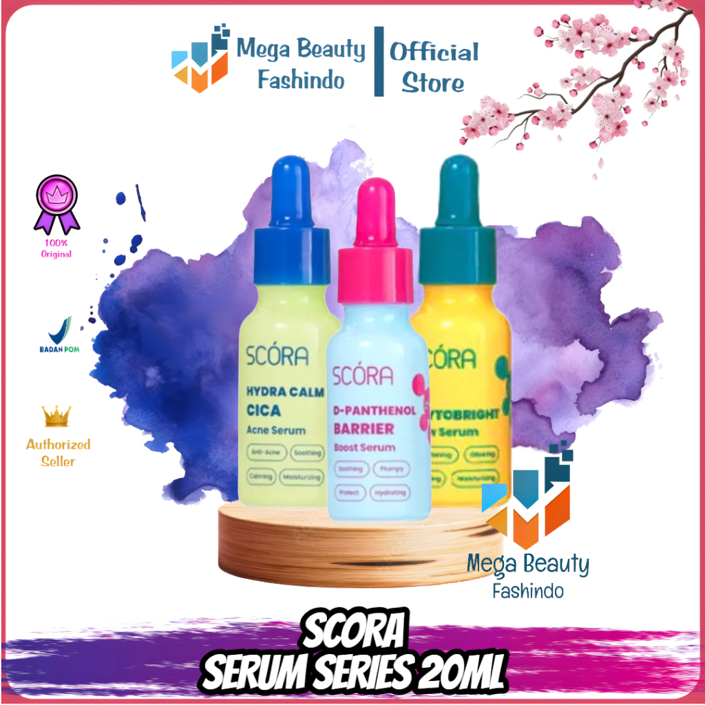 Jual Scora Serum Series 20ml | Hydra Calm Cica Acne | Phytobright Glow ...
