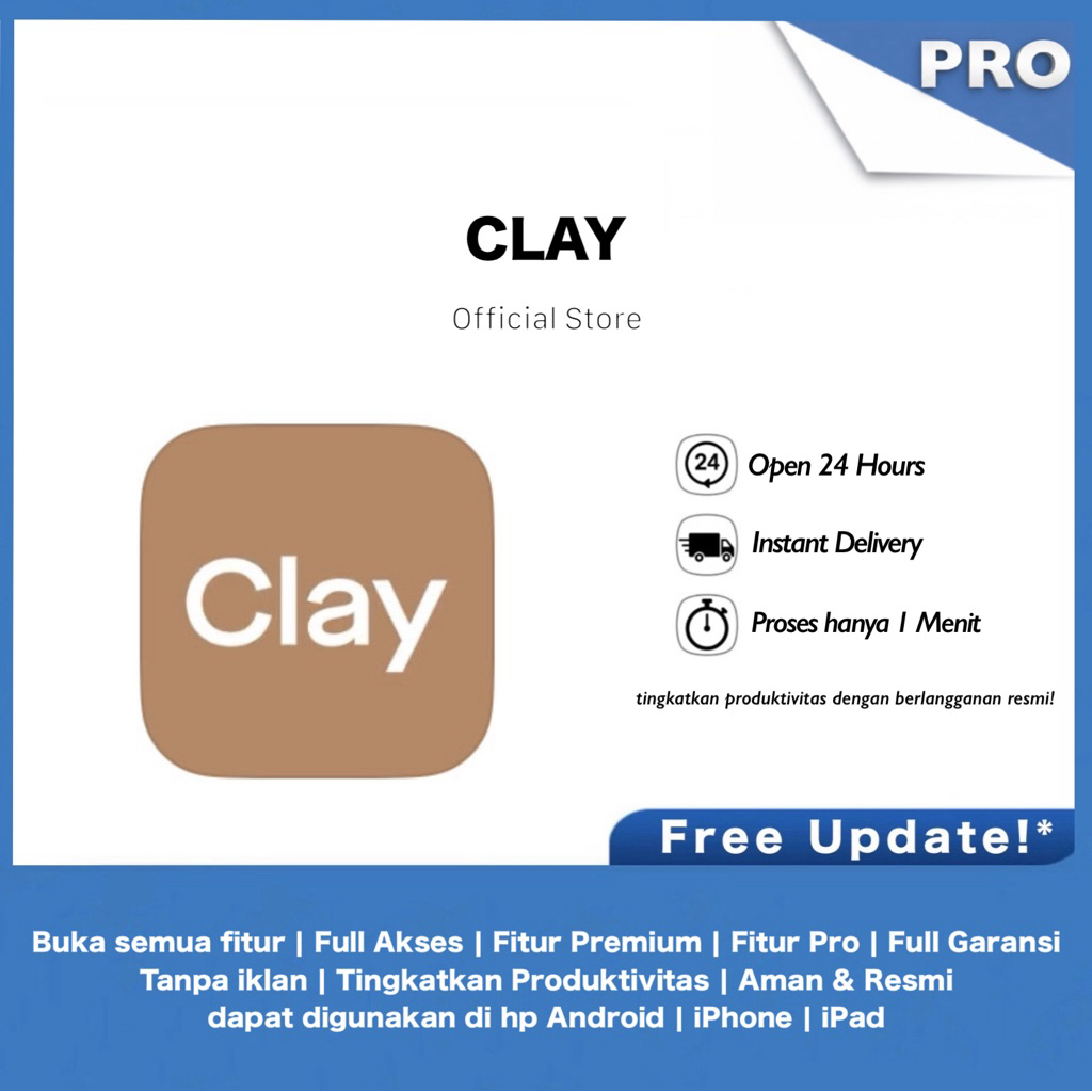 Jual ORIGINAL APLIKASI CLAY PRO ( BERUPA ACC LOGIN ) IOS ANDROID ...