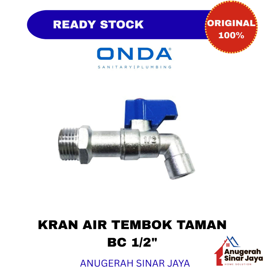Jual ONDA Kran Air Tembok / Taman BC 1/2” - Inch/ Kran Tembok / Kran ...