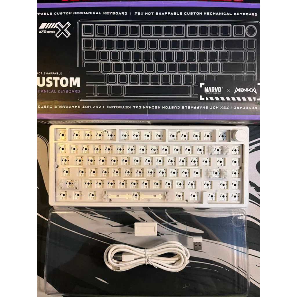 Jual Barebone Monka A75 Wireless 3 Connection Full Alumunium Mechanical ...