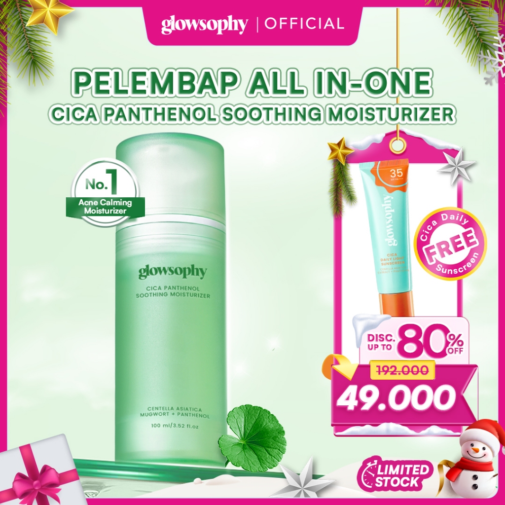 Jual [FREE SUNSCREEN] Glowsophy CICA Panthenol Soothing Moisturizer Gel ...