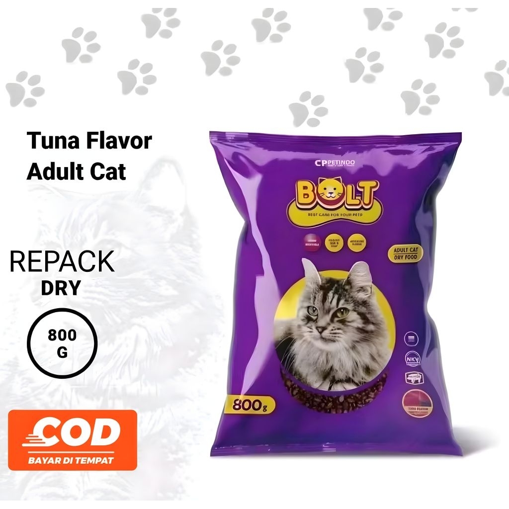 Jual Bolt Ungu Pakan Kucing Rasa Tuna Bentuk Ikan Kemasan Repack ...