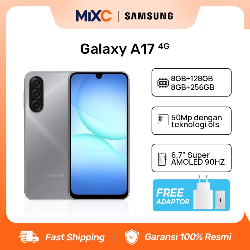 Jual Official Samsung Galaxy A17 4G 8GB+128GB/8GB+256GB LCD Super ...