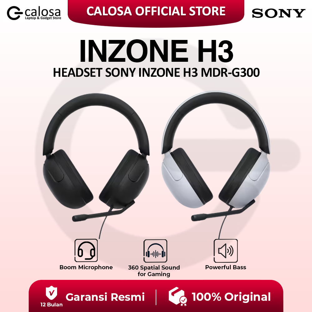 Jual HEADSET SONY INZONE H3 H 3 MDR-G300 WIRED GAMING HEADSET BLACK ...