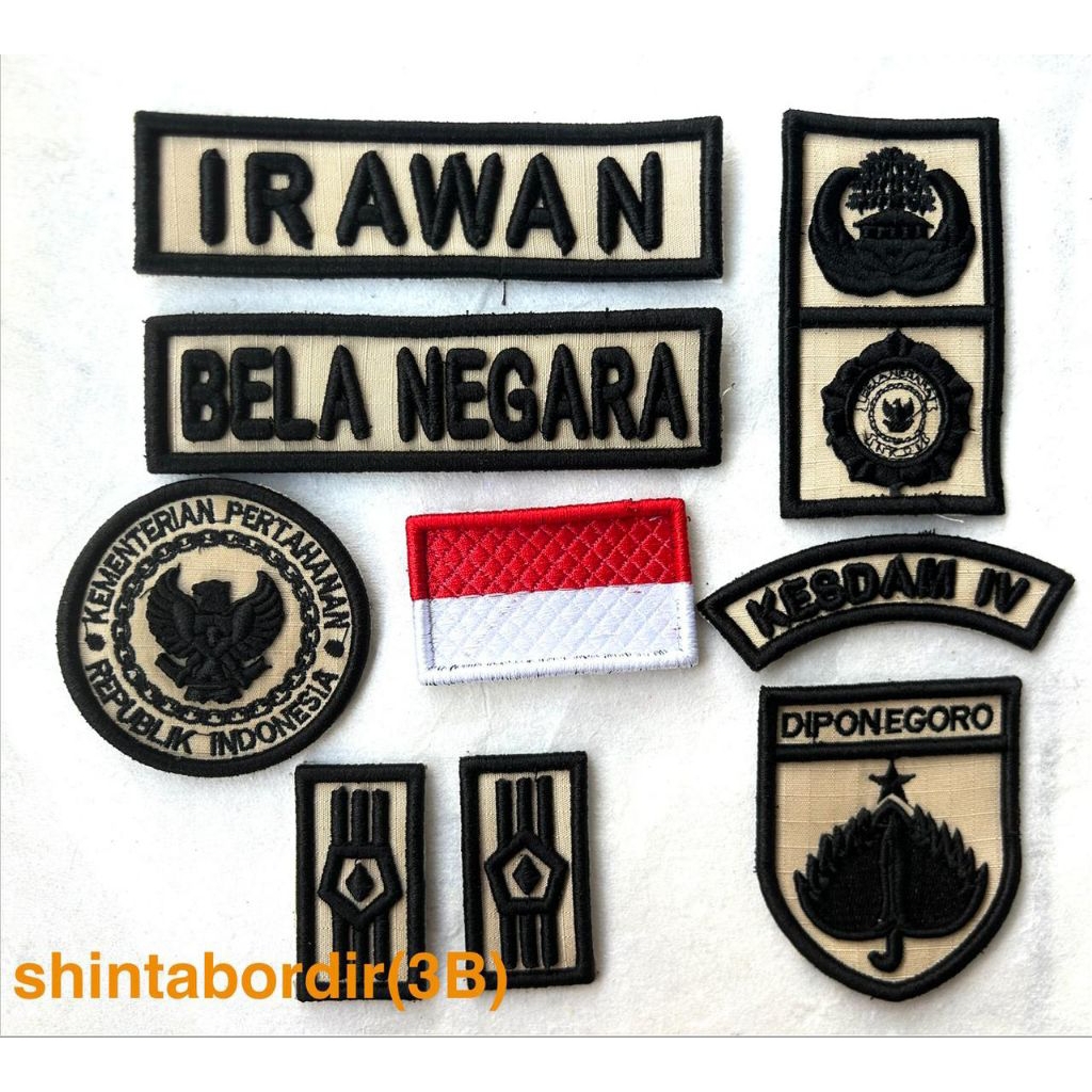 Jual Patch Bordir Atribut (3D)Atribut KEMHAN/Bela Negara) | Shopee ...