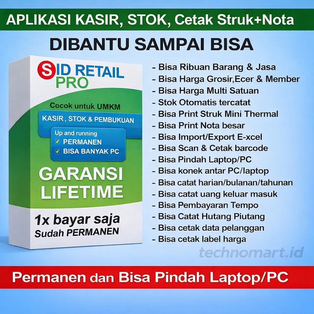 Jual Aplikasi Kasir SID Retail Pro Aplikasi Kasir Toko POS Full Verison ...