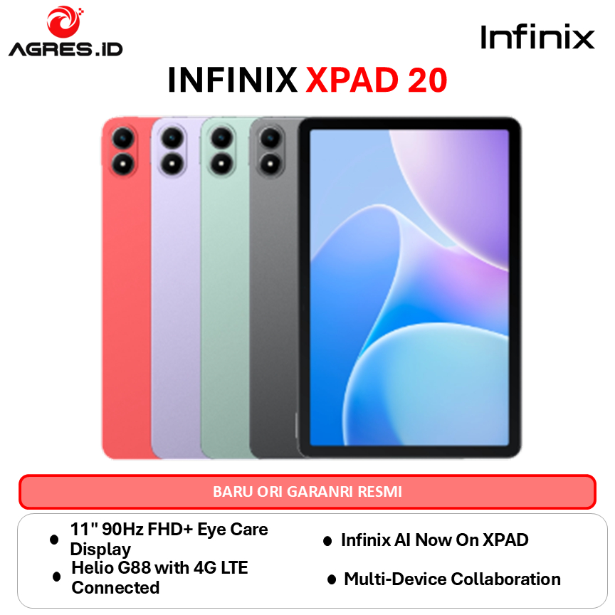 Jual Infinix XPAD 20 - XPAD 30E LITE RAM 8/56GB - Mediatek G88 - 11 ...