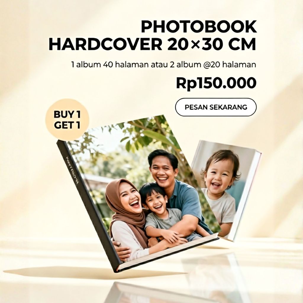 Jual PHOTOBOOK ALBUM HARDCOVER 20X30 CM 20HALAMAN +20 HALAMAN Free ...