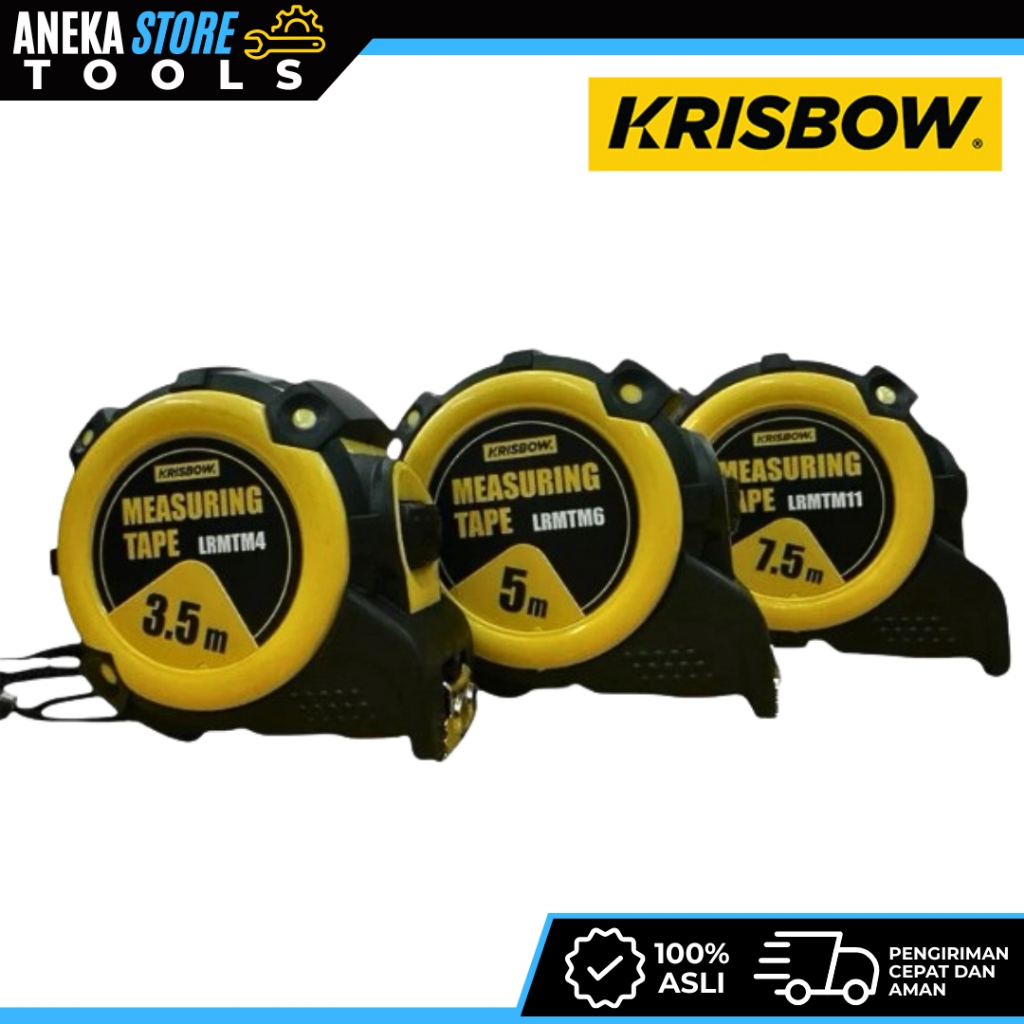 Jual Krisbow Tape Measure / Meteran Magnet 3.5 & 5 m Elastis Pengunci ...