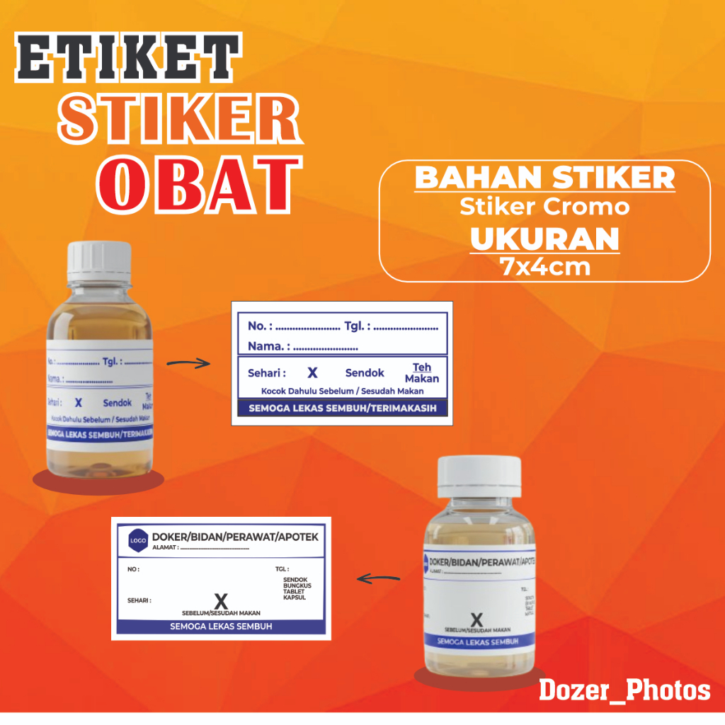 Jual ETIKET STIKER OBAT|LABEL OBAT (MINIMAL ORDER 50 PCS) | Shopee ...