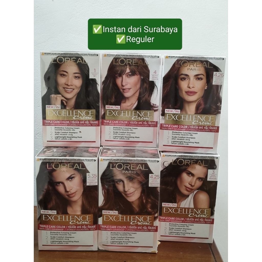 Jual Loreal Paris New Excellence Creme Hair Color / Cat Rambut Loreal ...