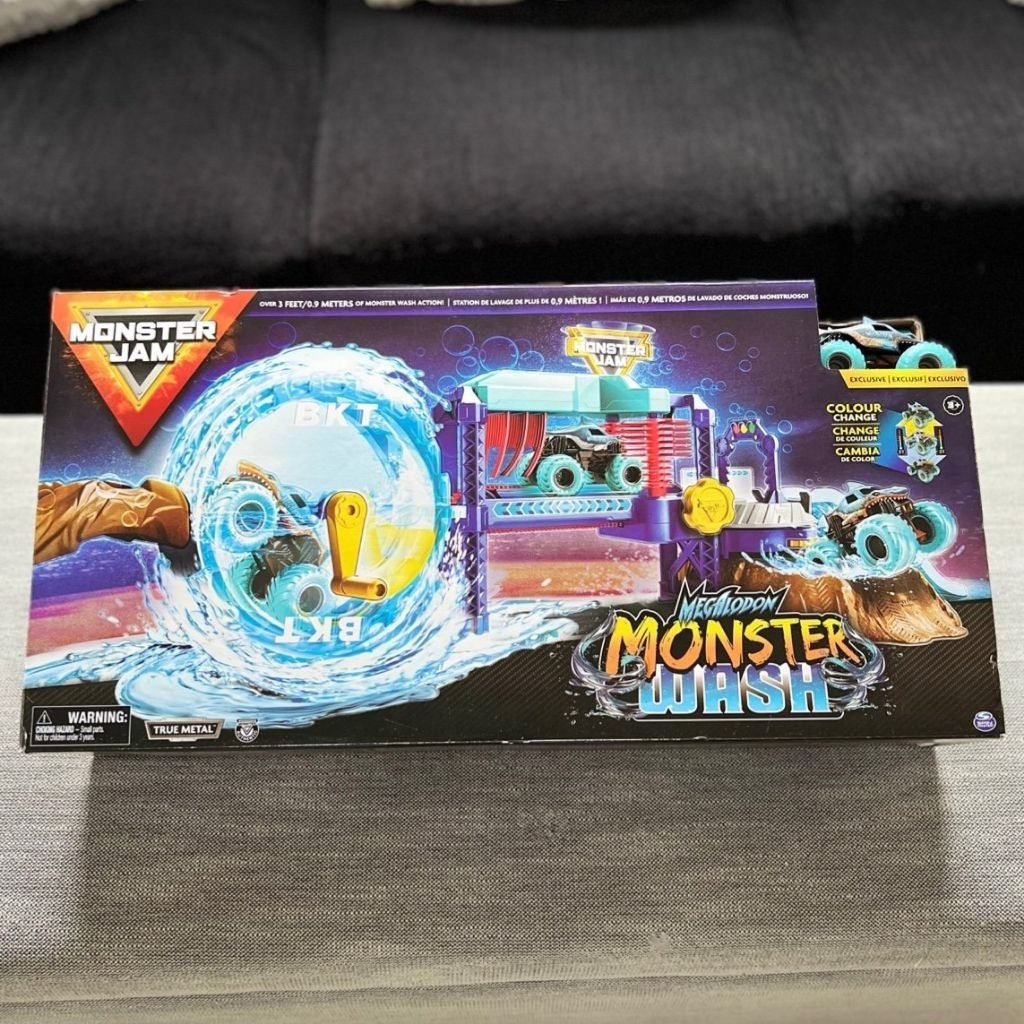 Jual MONSTER JAM MEGALODON MONSTER WASH MONSTER JAM PLAYSET CAR WASH ...
