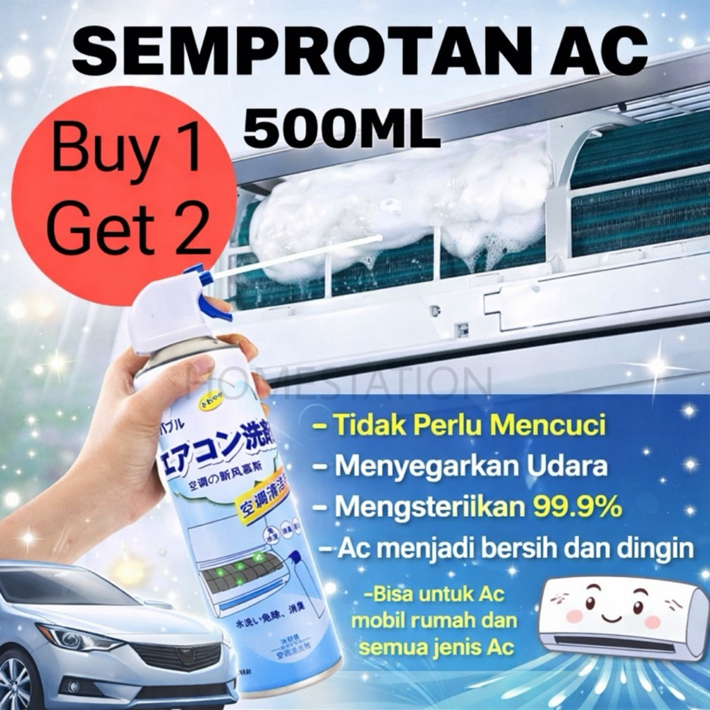 Jual buy 1 get 1Semprotan Pembersih Ac 500ML/ Semprotan ac mobil ac ...