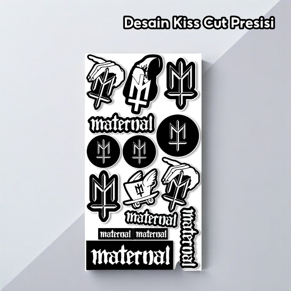 Jual 15 Biji PCS STICKER MATERNAL Hitam black SUDAH LAMINASI | Shopee ...