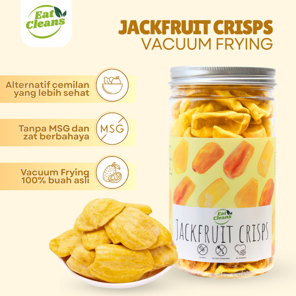 Jual EAT CLEANS Cemilan Keripik Nangka Premium Kering Jackfruit Cemilan ...