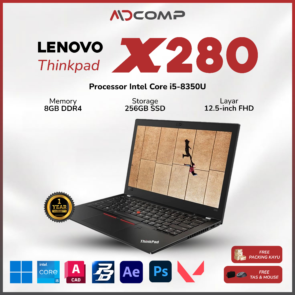 Jual Laptop Lenovo Thinkpad X280 Touchscreen Intel Core i5 Gen8 Ram 8GB ...