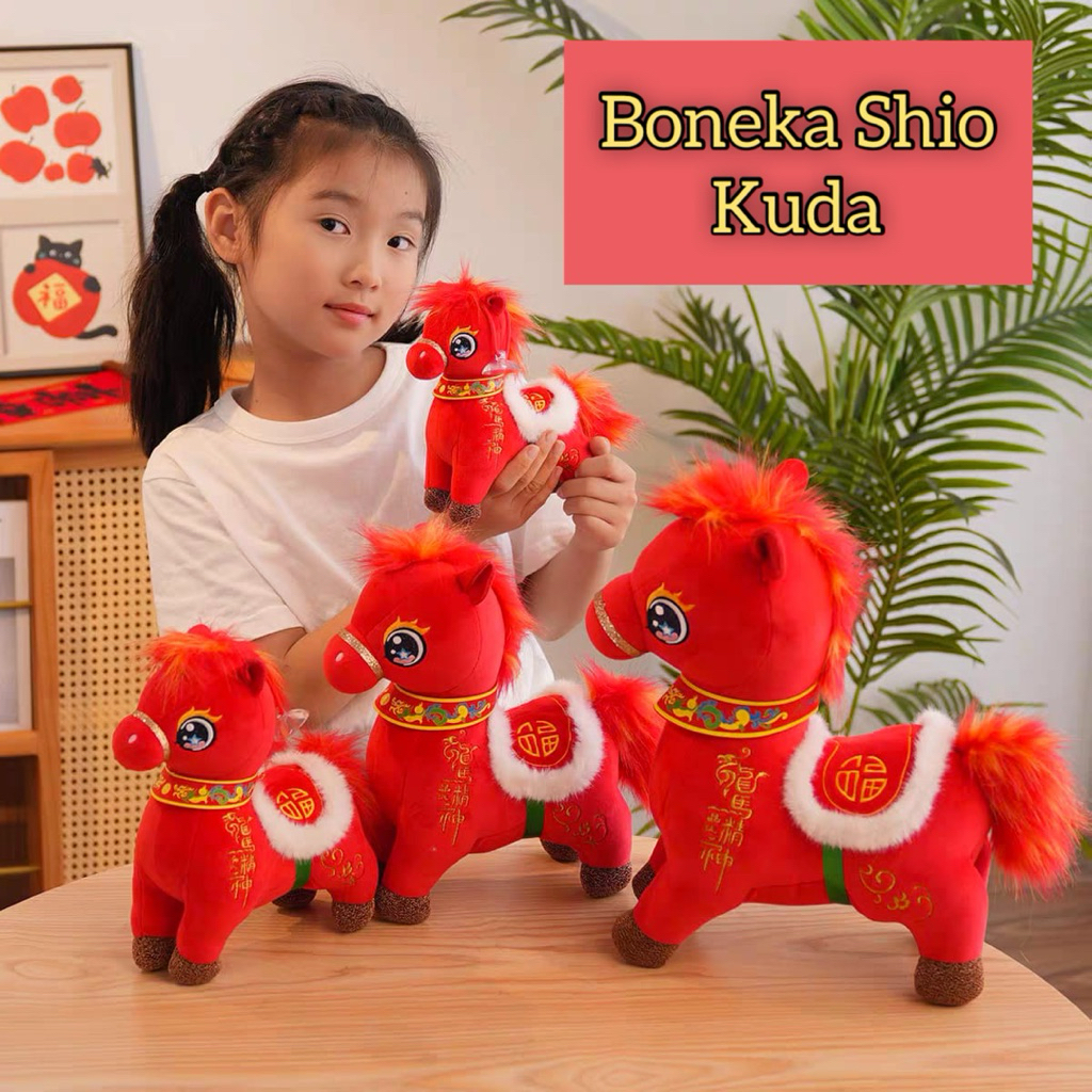 Jual Boneka Shio Kuda Warna Merah Terbaru 2026 | Shopee Indonesia