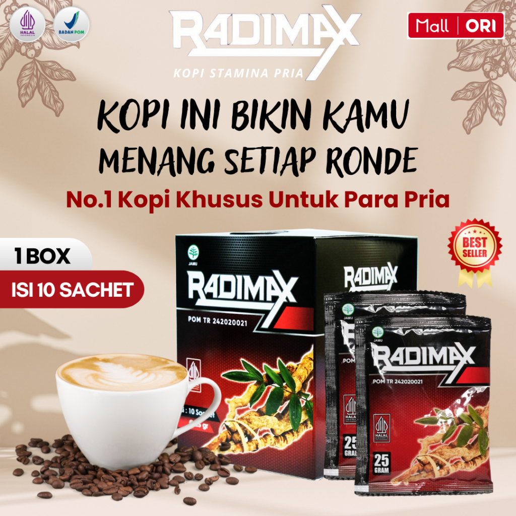 Jual Kudang Herbal - Kopi RADIMAX 1 Box Isi 10 Sachet Sudah Terdaftar ...